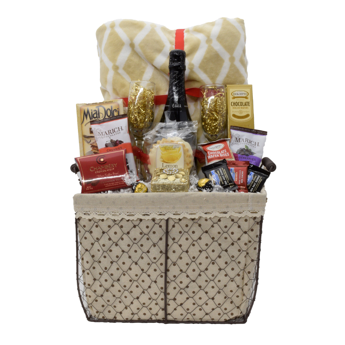 Sample - Wedding, Engagement, Cozy Basket – Happy Baskets